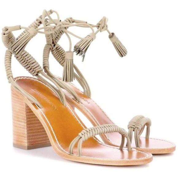 Zimmermann | Shoes | Zimmermann Wrap Weave Leather Sandal Block Heel ...